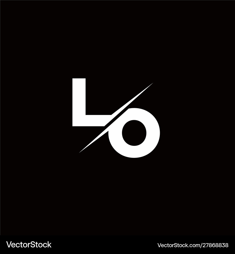 Lo logo letter monogram slash with modern Vector Image