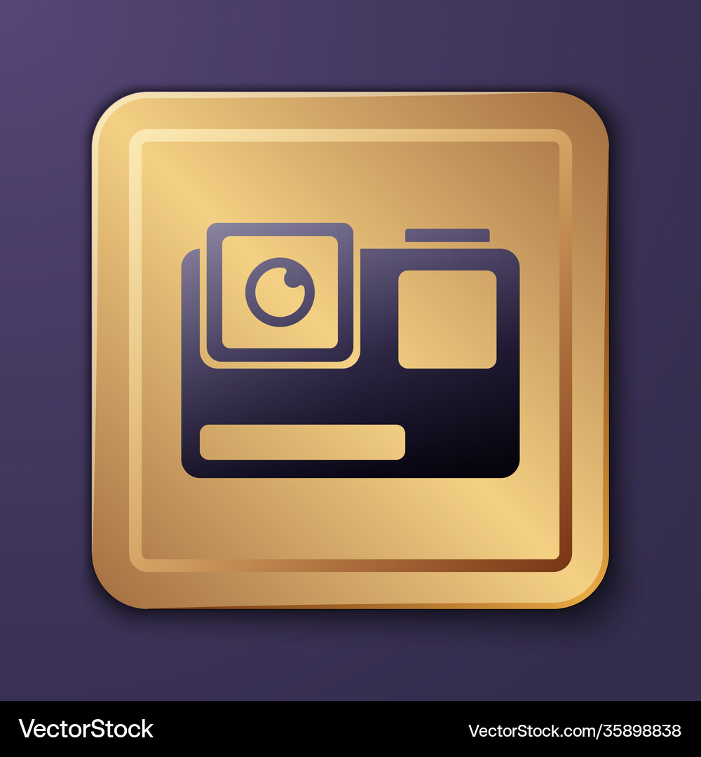 Purple action extreme camera icon isolated Vector Image
