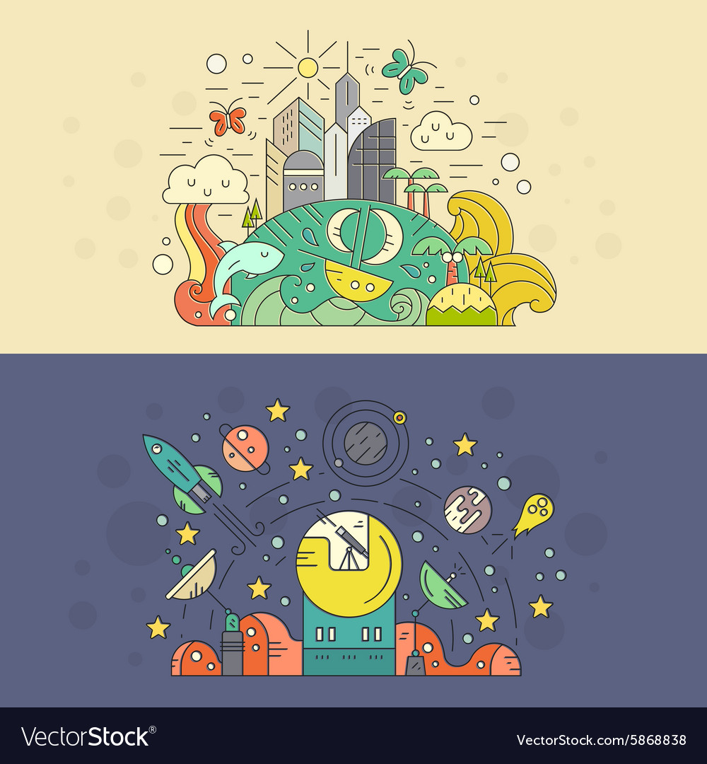 Space Exploration Concept Royalty Free Vector Image