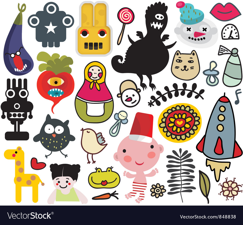 Various items Royalty Free Vector Image - VectorStock