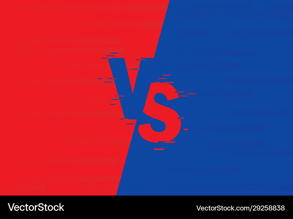 Vs fight backgrounds against each other blue Vector Image