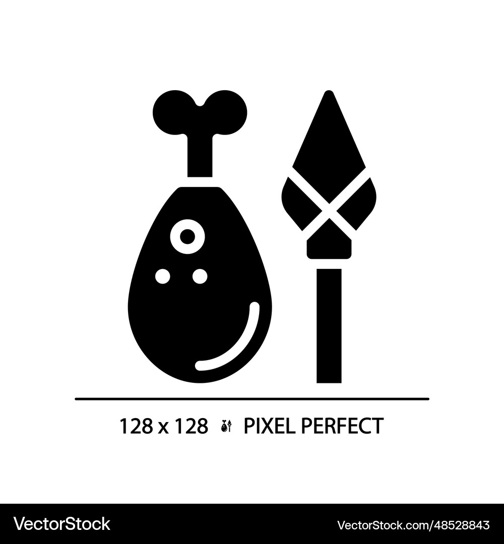 2d simple glyph style mediterranean meat icon Vector Image