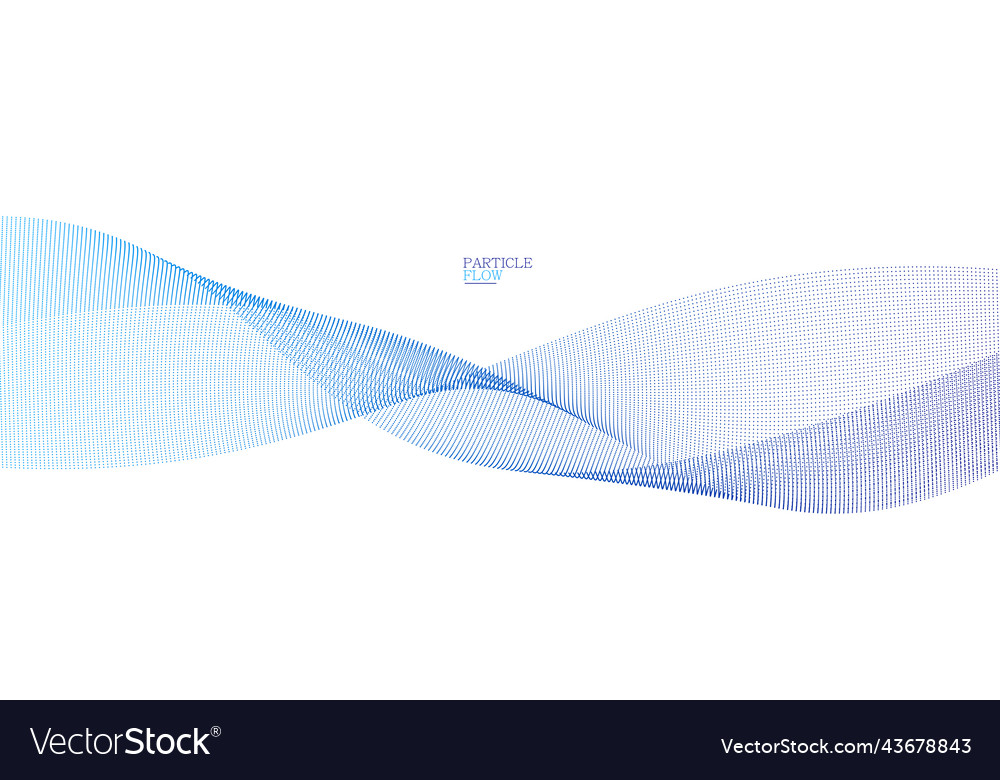 Blue airy particles flow design abstract Vector Image Blue airy particles flow design abstract Vector Image