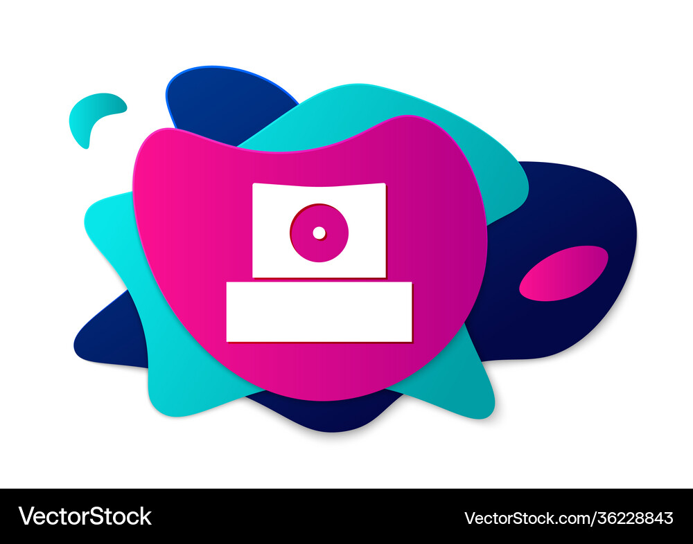 Color spray can nozzle cap icon isolated on white Vector Image