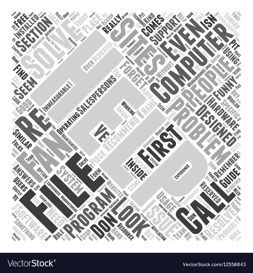 Computer help word cloud concept Royalty Free Vector Image