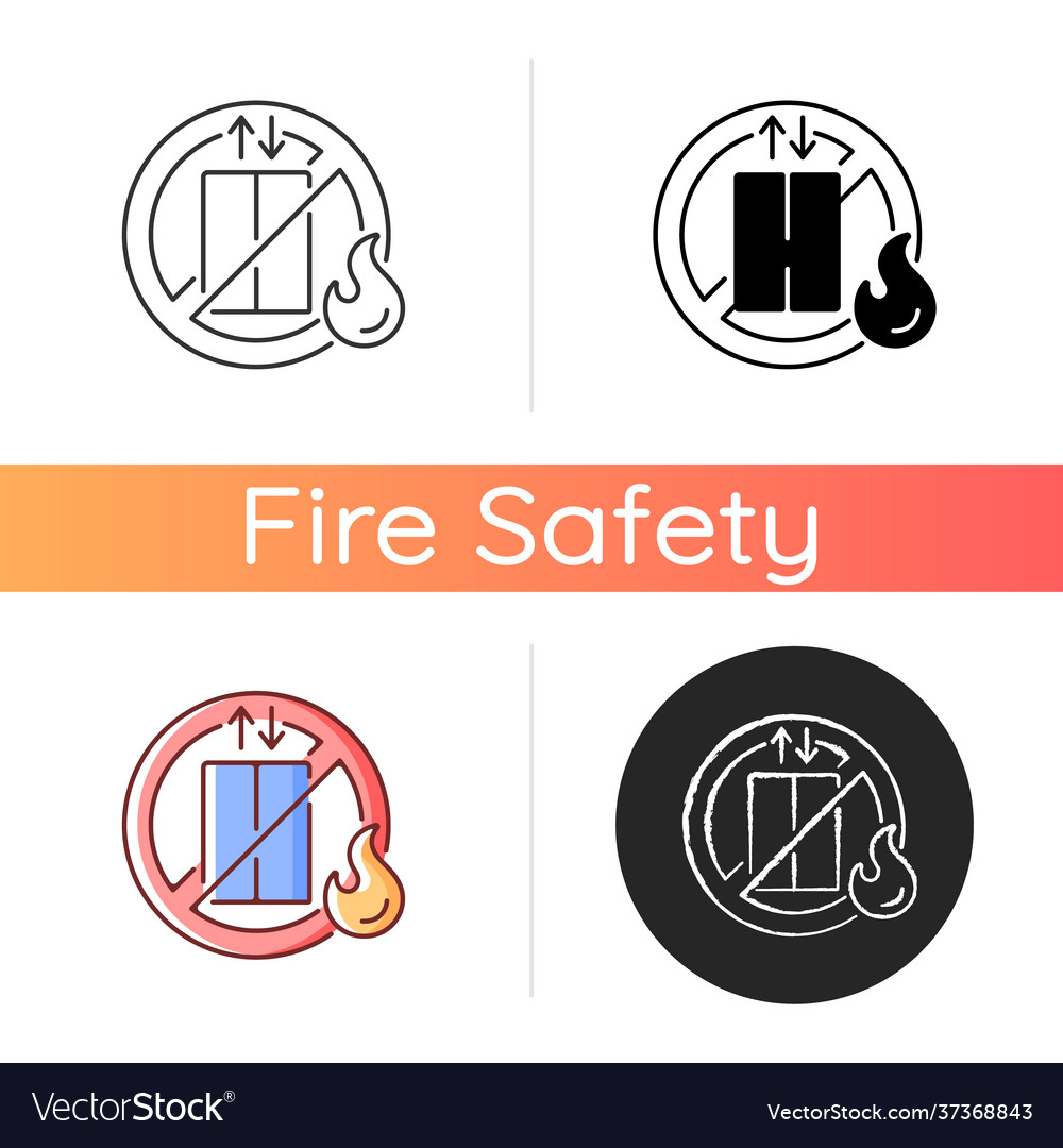 Do not use elevator icon Royalty Free Vector Image