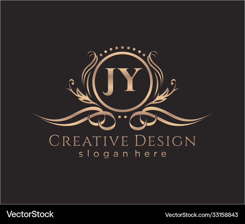 Initial jy beauty monogram and elegant logo design