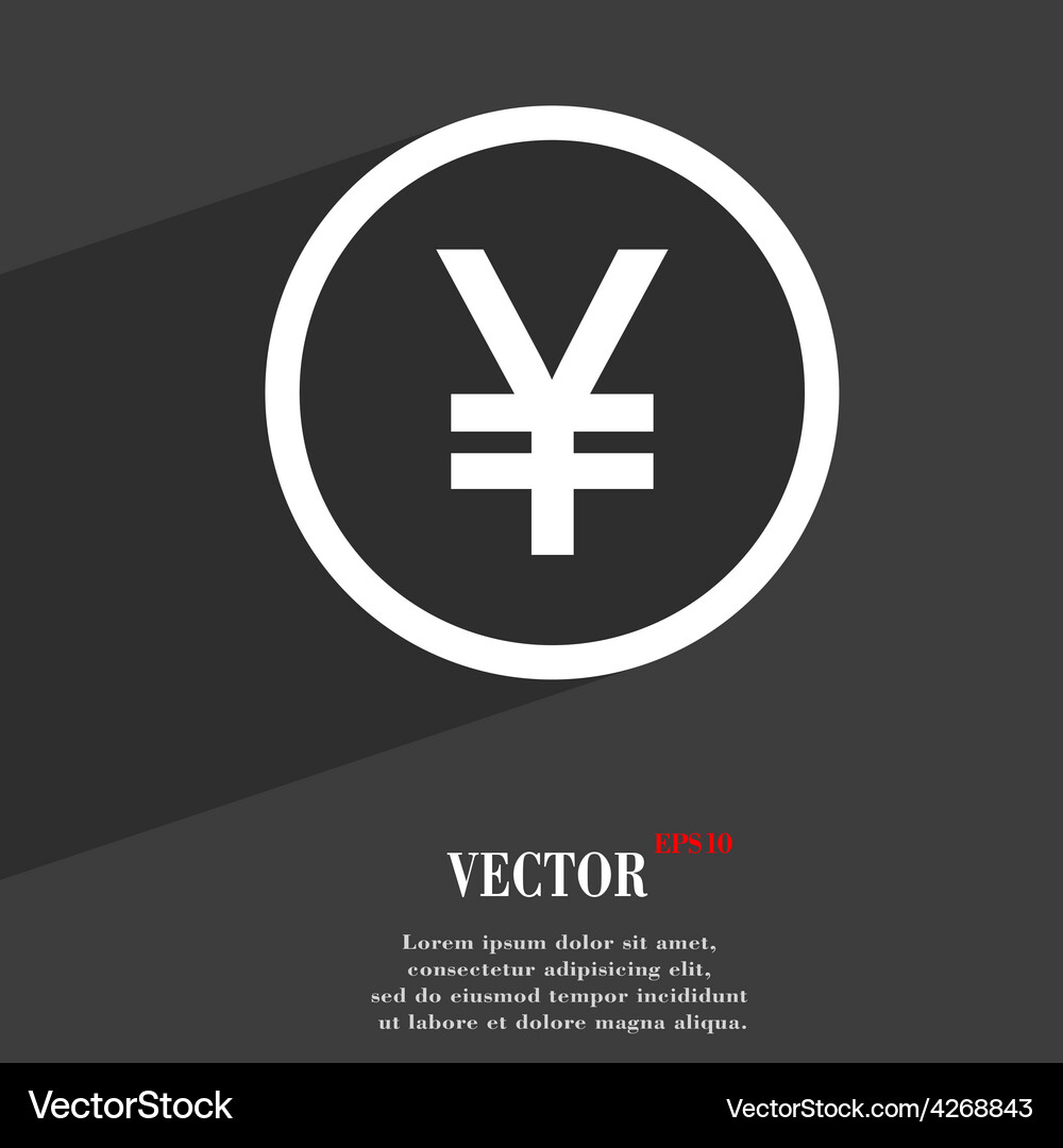 Japanese yuan icon symbol flat modern web design Vector Image