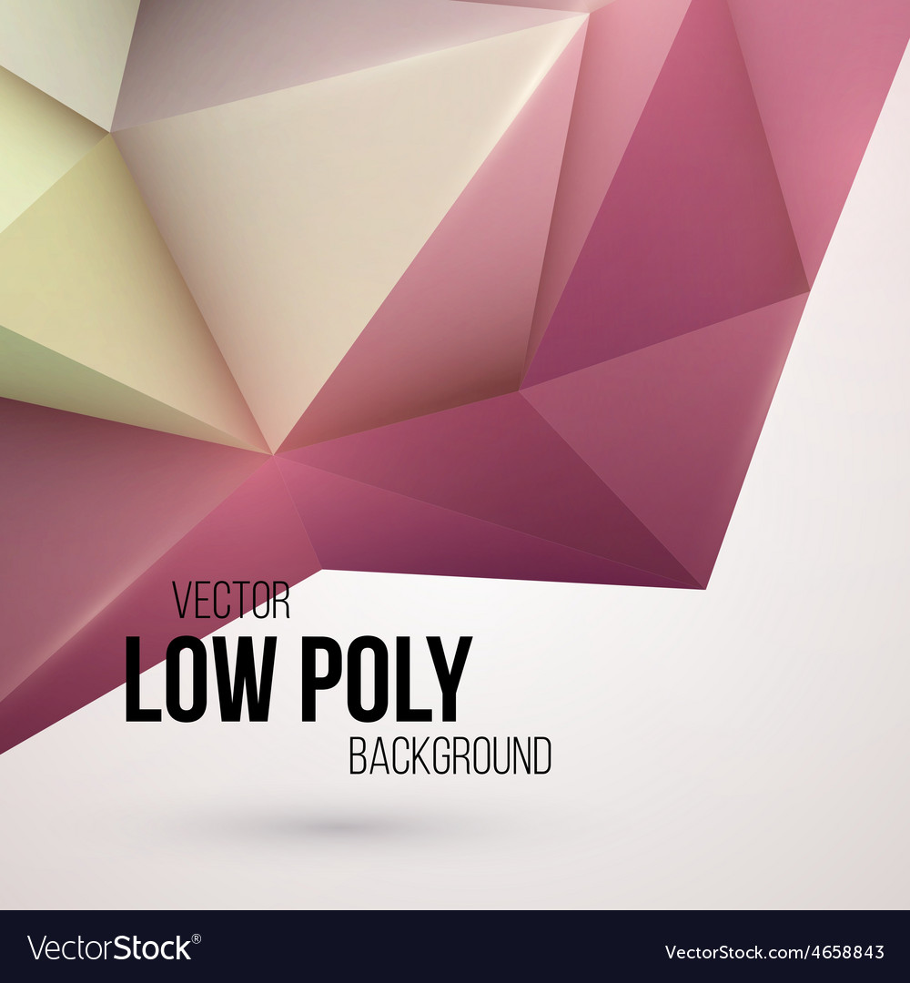 Low poly triangular background design element Vector Image