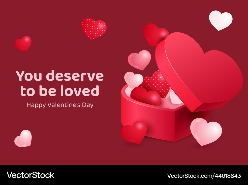 Realistic valentine day background design Vector Image