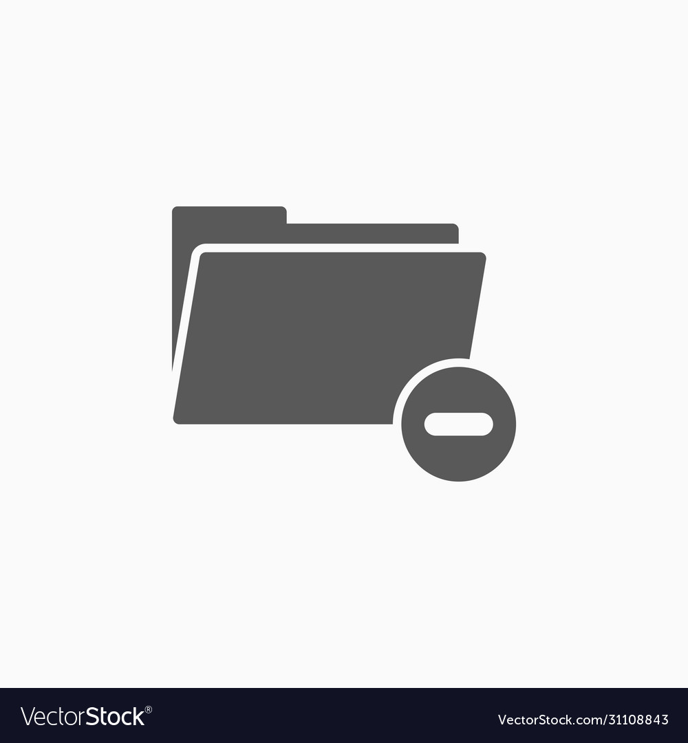 Remove folder icon Royalty Free Vector Image - VectorStock