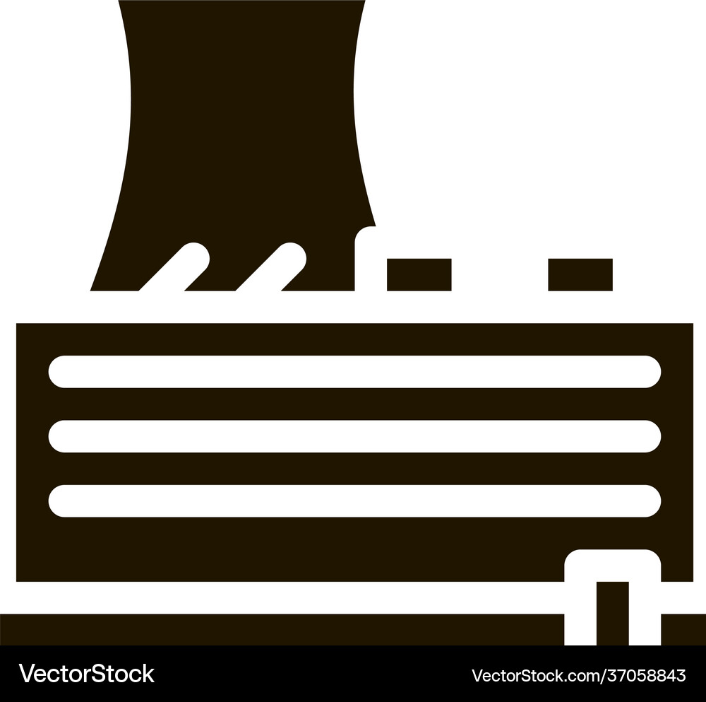 Single tower nuclear power plant icon glyph Vector Image