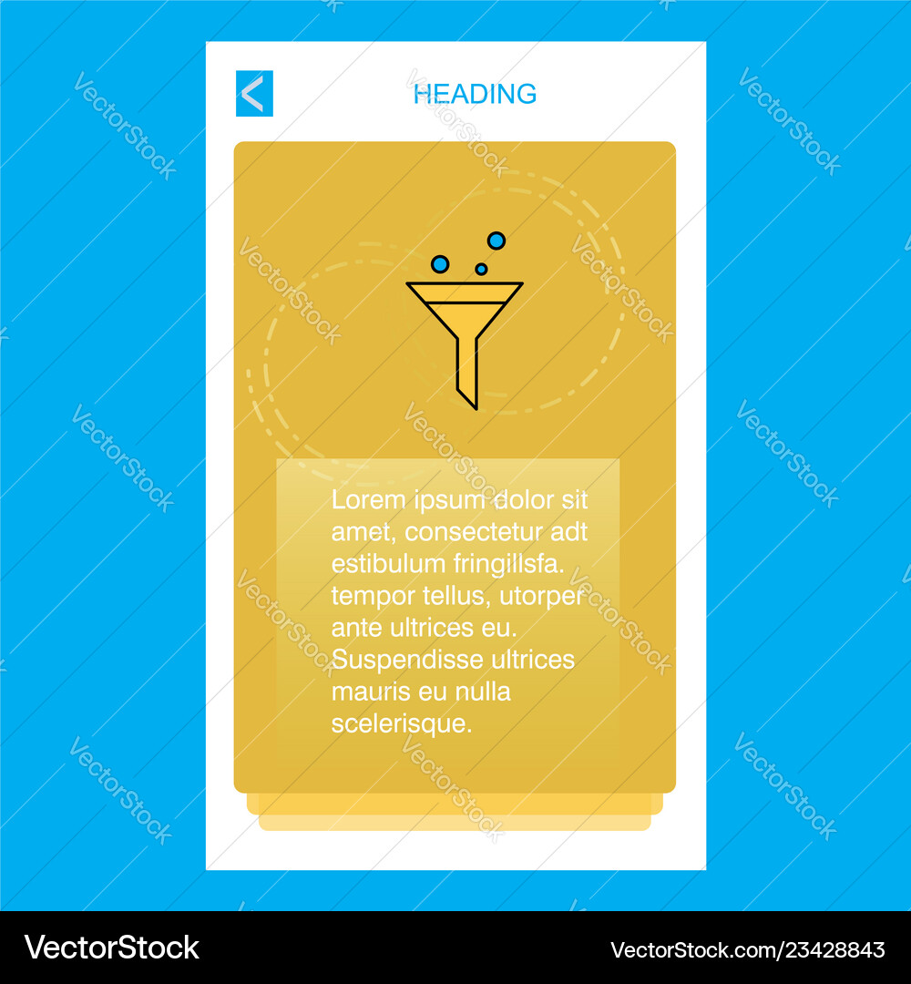 Test tube mobile vertical banner design Royalty Free Vector
