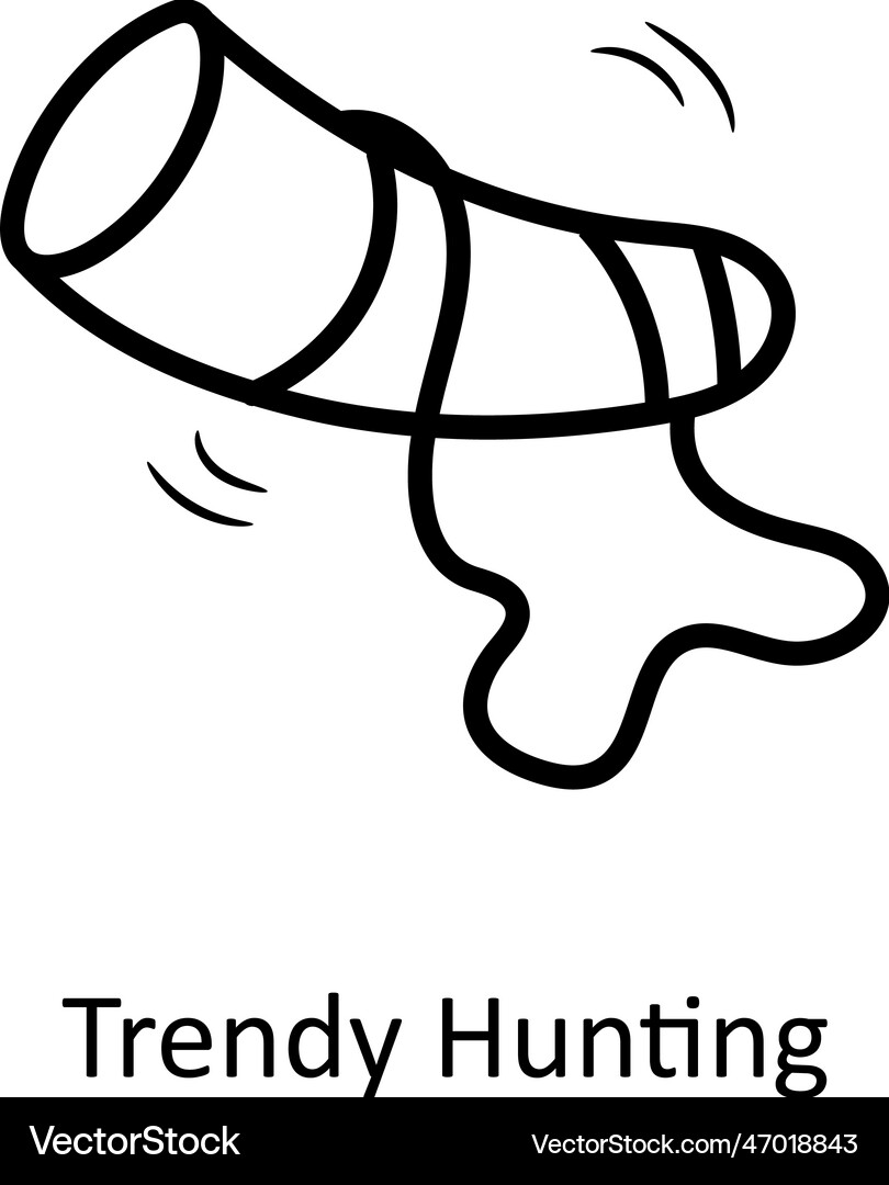 Trendy hunting outline icon design Royalty Free Vector Image