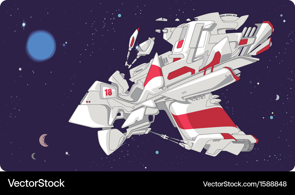 Concept of the spacecraft Royalty Free Vector Image