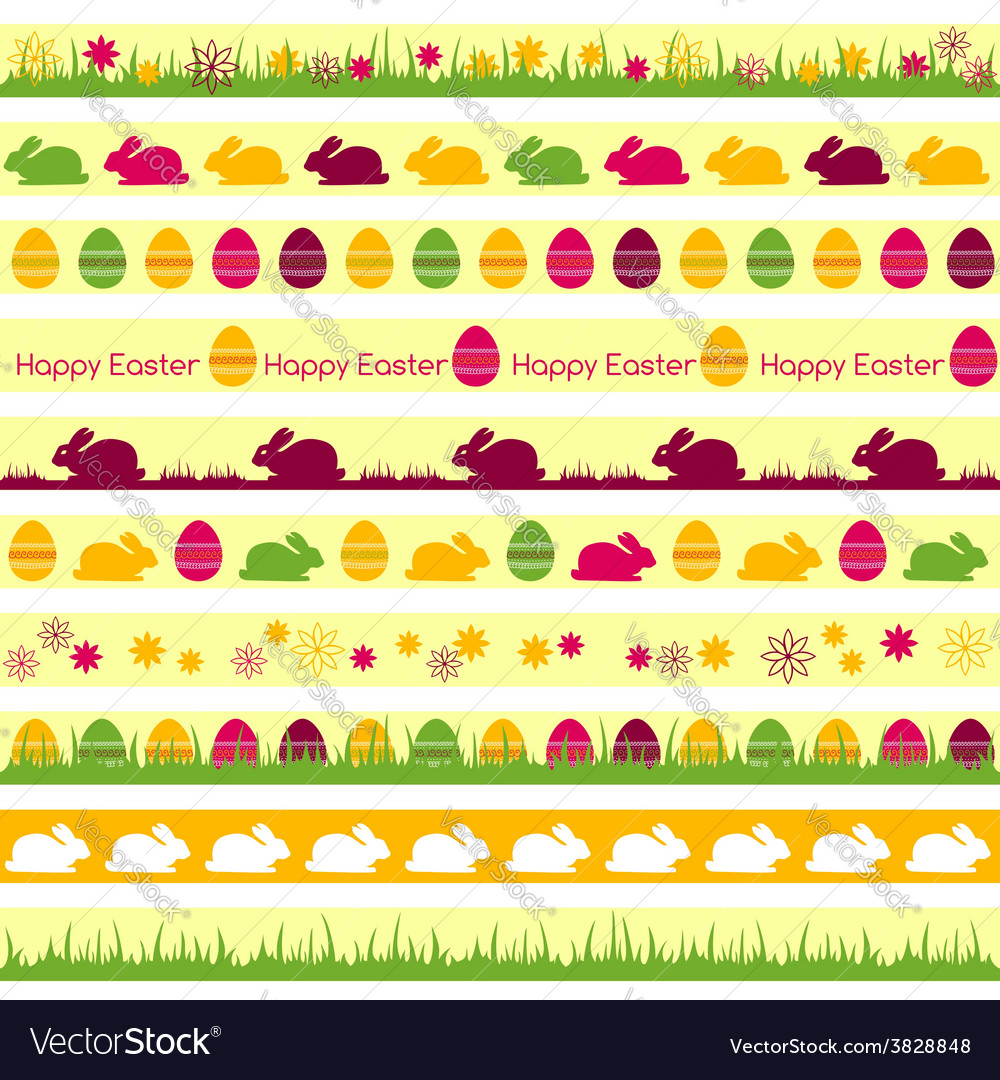 Easter borders Royalty Free Vector Image - VectorStock