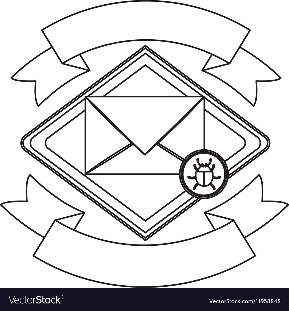 Envelope bug and security system design Royalty Free Vector