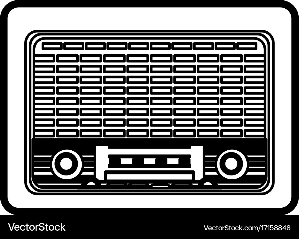 Isolated retro radio design Royalty Free Vector Image