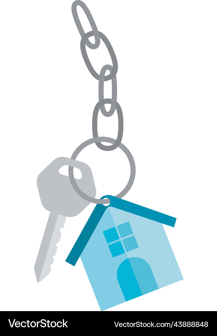 Real estate key house Royalty Free Vector Image