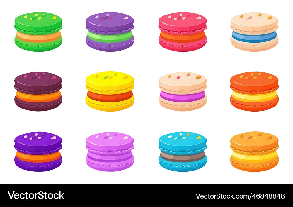 Set of multicolored sweet Royalty Free Vector Image