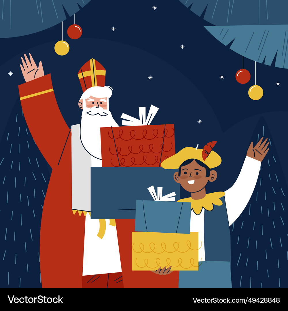 Sinterklaas isolated on white background Vector Image