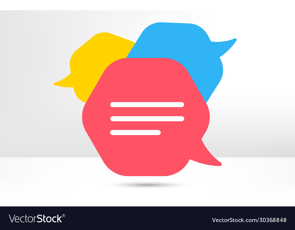 Speech bubble icon chat message sign Royalty Free Vector