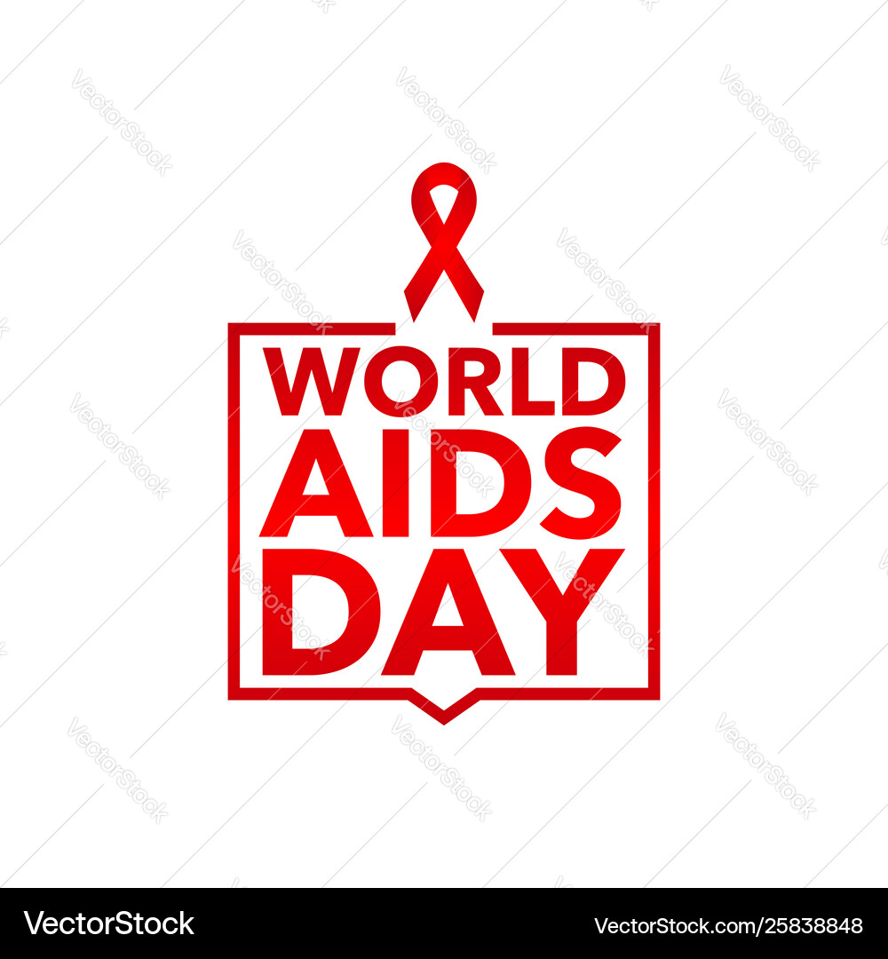 World aids day 1st december poster Royalty Free Vector Image