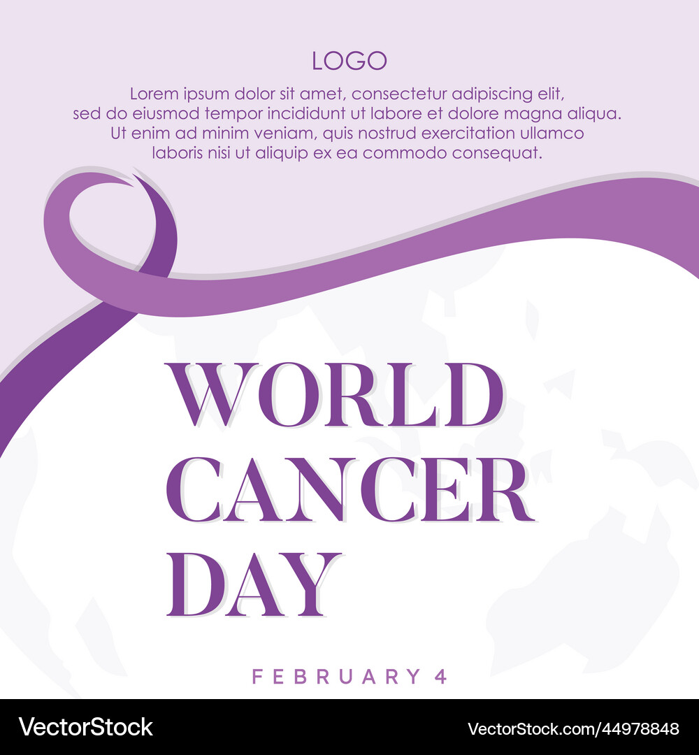 World cancer day design template background Vector Image