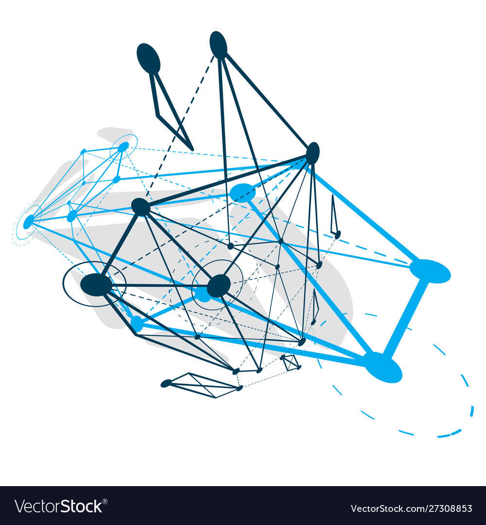 3d engineering backdrop abstract polygonal shape Vector Image