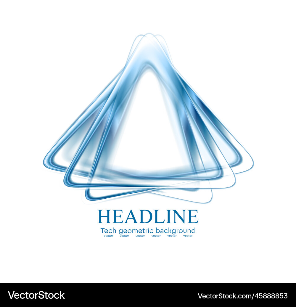 Abstract blue triangles shapes corporate logo Vector Image