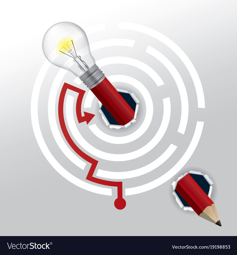 Creativity solution concept Royalty Free Vector Image