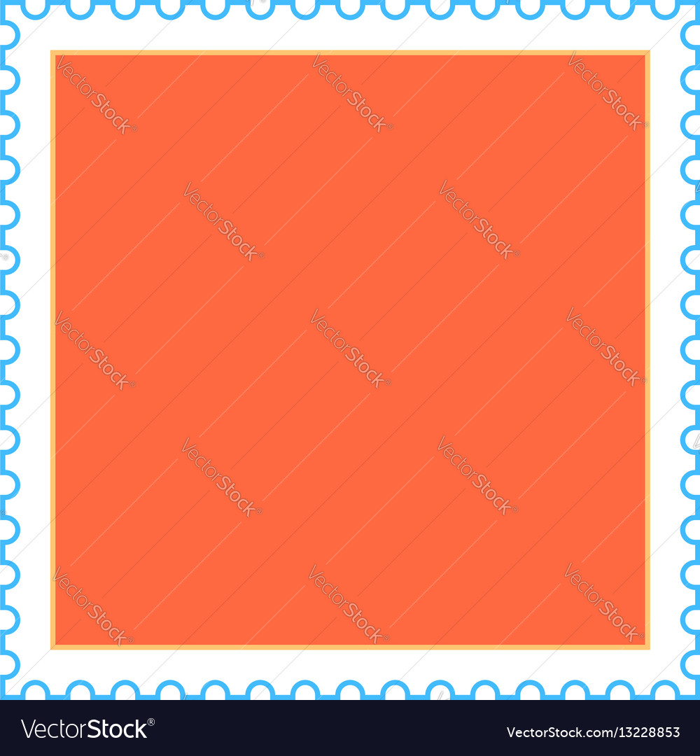 Empty square postage stamp Royalty Free Vector Image