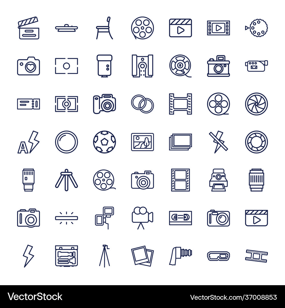 Film icons Royalty Free Vector Image - VectorStock