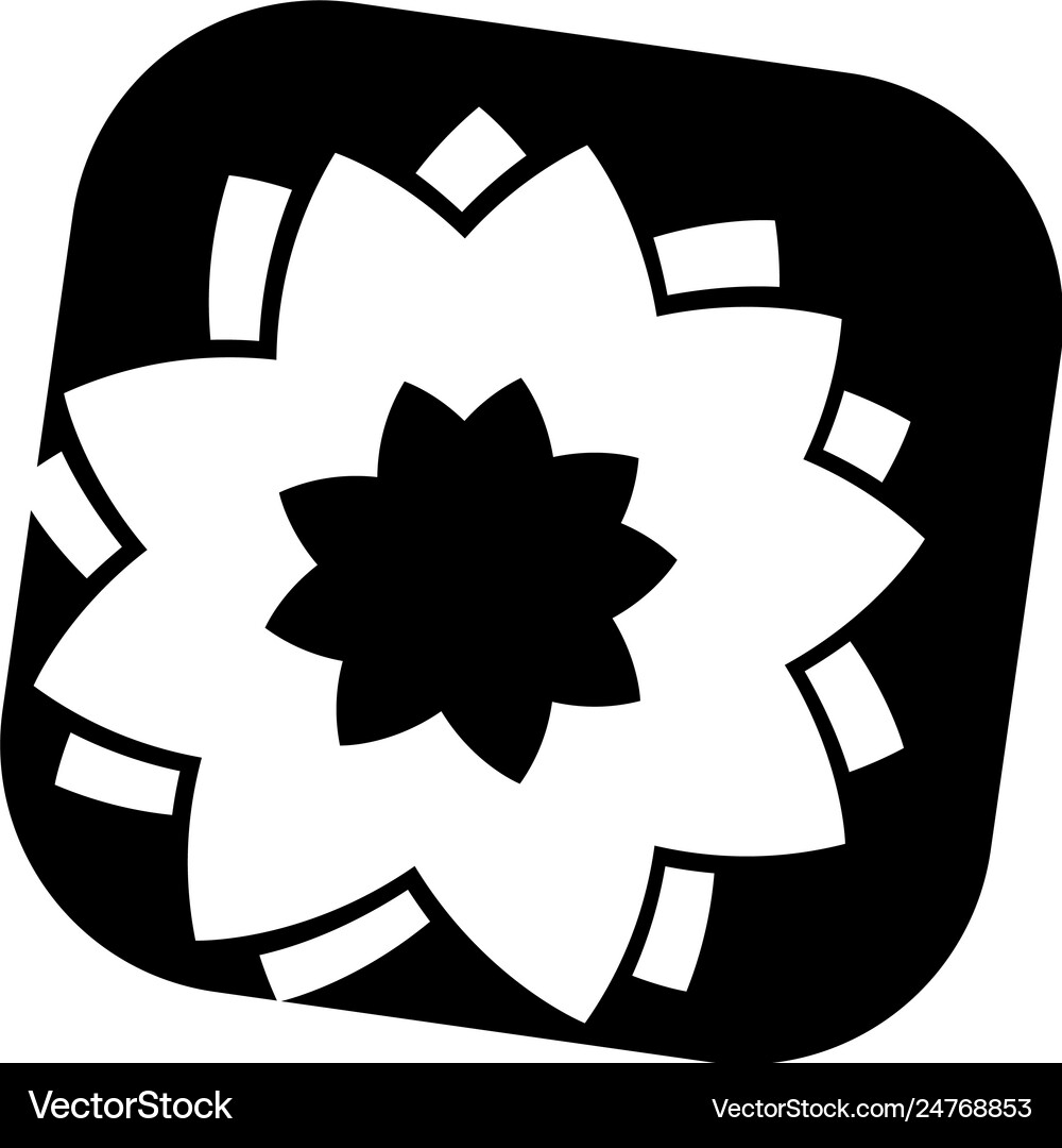 Floral flower spa isolated icon Royalty Free Vector Image