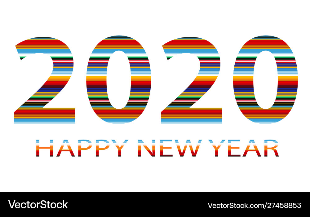 Happy new year logo 2020 background Royalty Free Vector