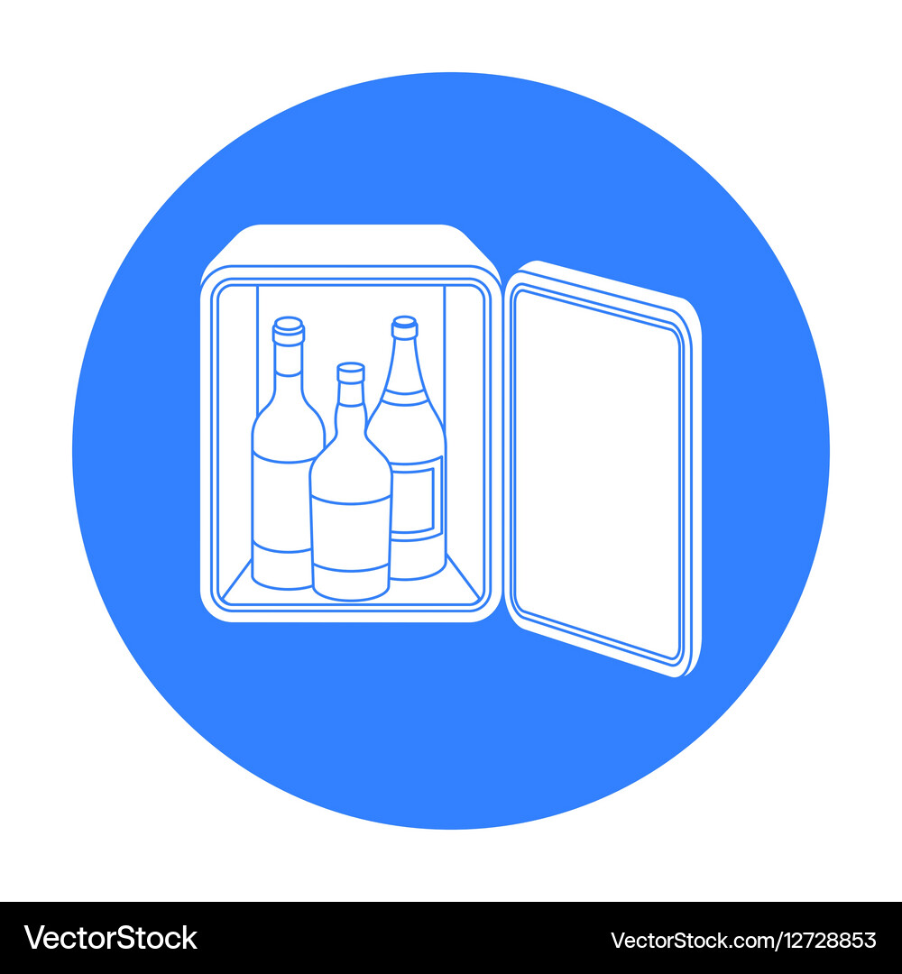 Mini-bar icon in black style isolated on white Vector Image