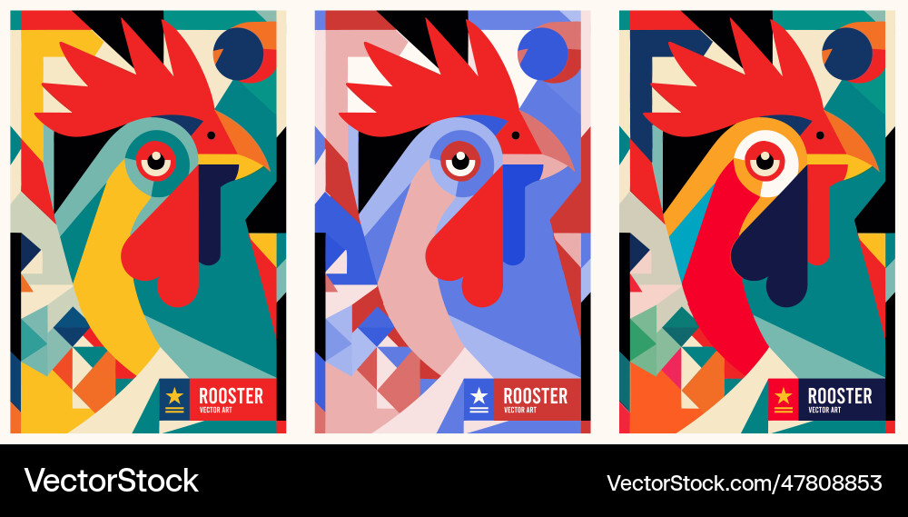 Minimal flat coq icon for posters cards logos Vector Image