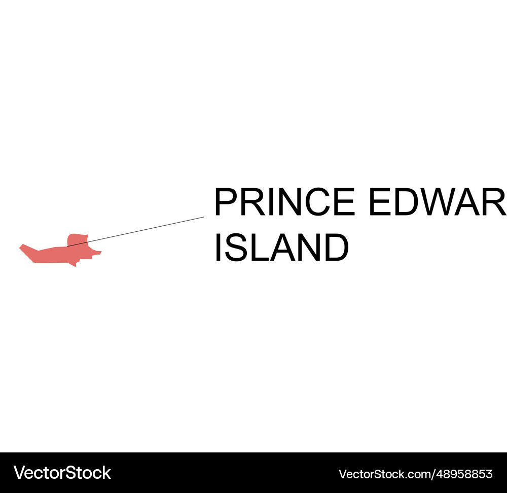 Prince edward island province map Royalty Free Vector Image