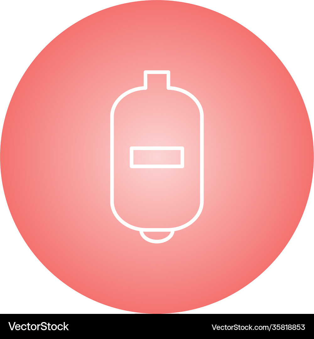 Unique expansion tank line icon Royalty Free Vector Image