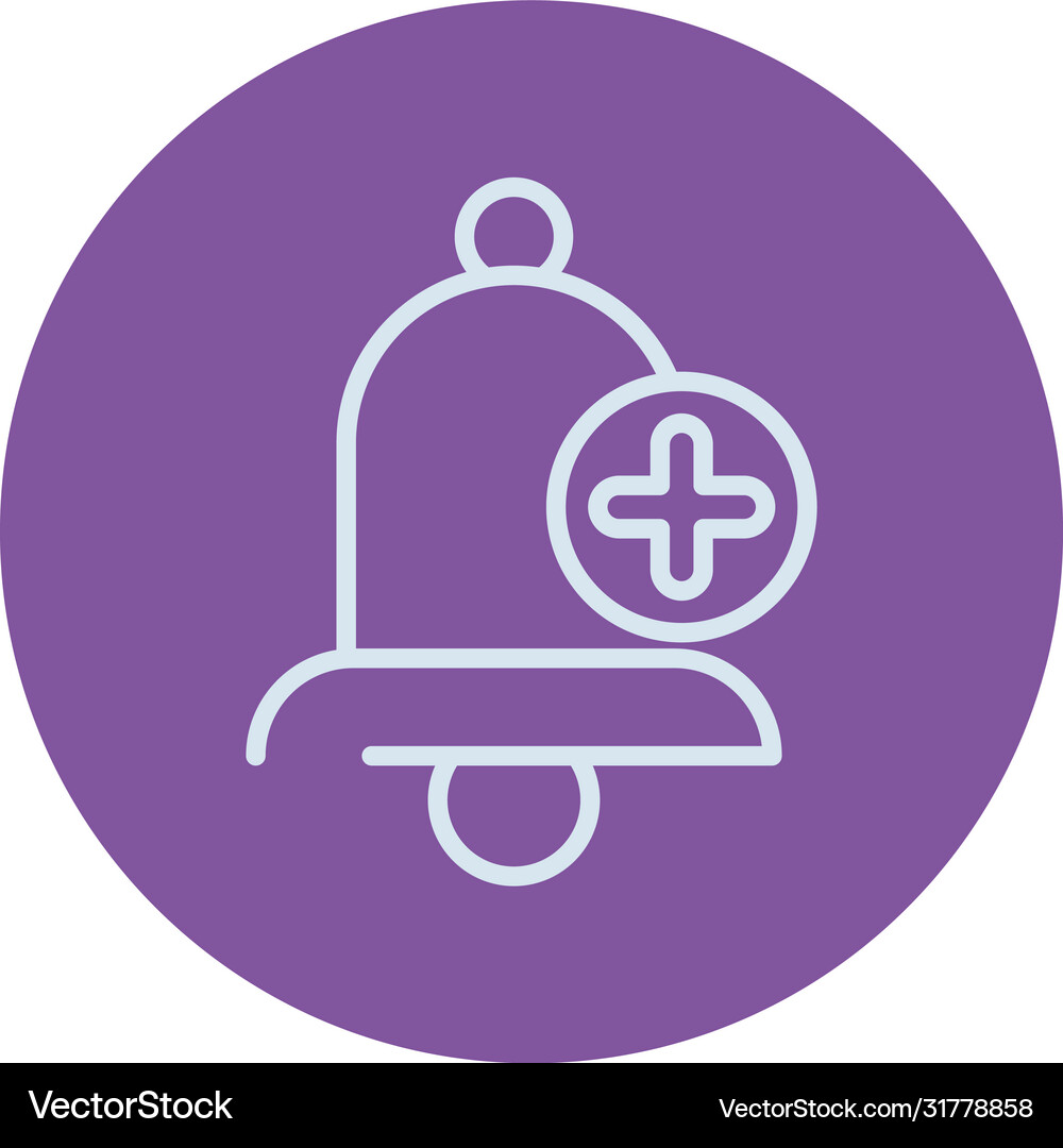 Ring bell sound isolated icon Royalty Free Vector Image