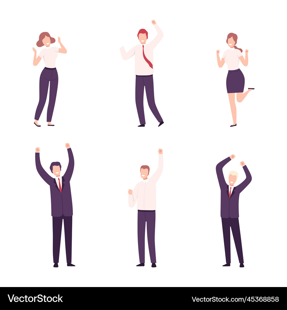 Successful business people standing Royalty Free Vector