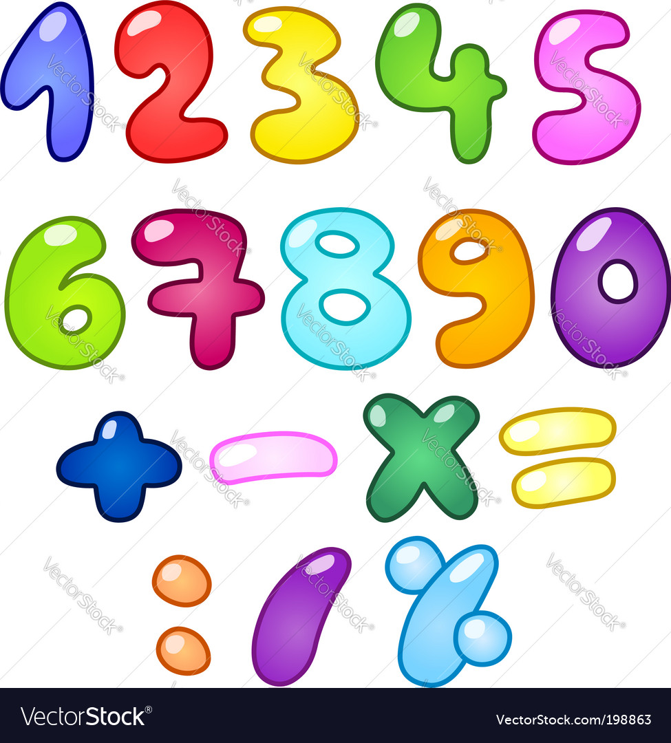 Bubble Numbers Royalty Free Vector Image VectorStock