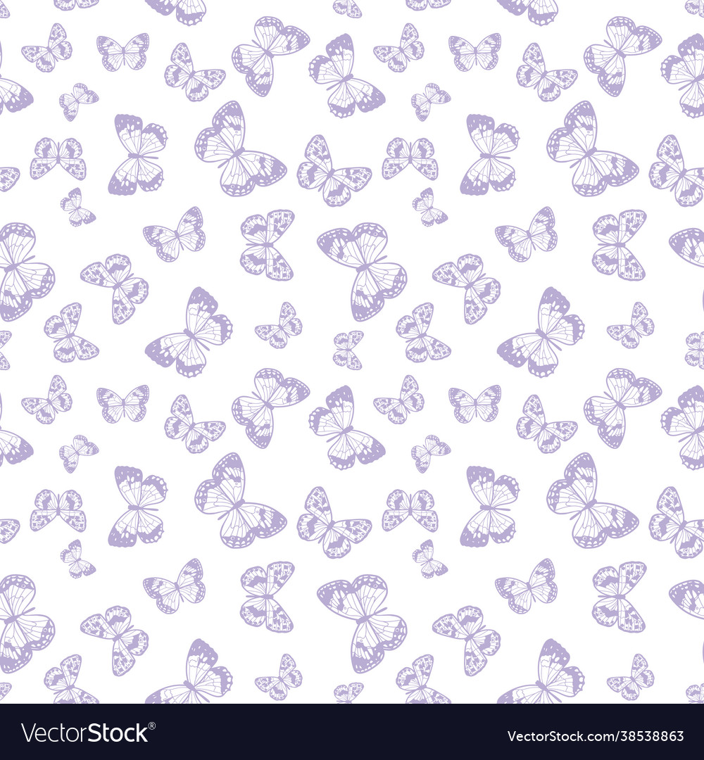 Butterfly seamless repeat pattern background Vector Image