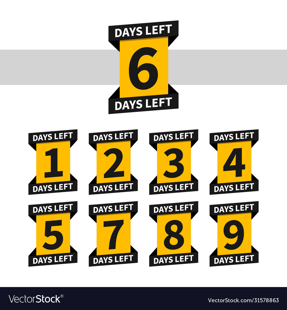 Countdown banners or badges Royalty Free Vector Image