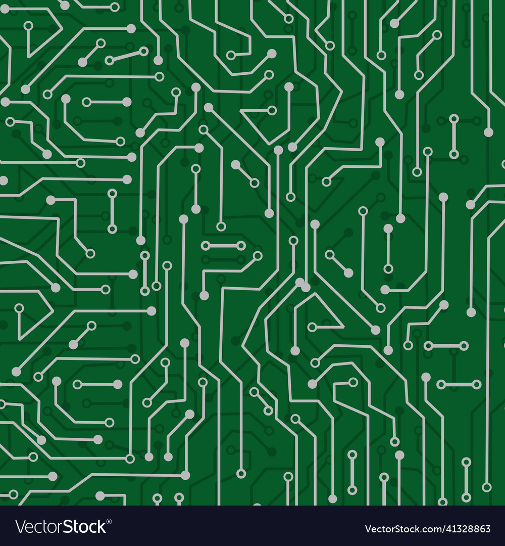 Electronic Circuit Board Technology Background Vector Image