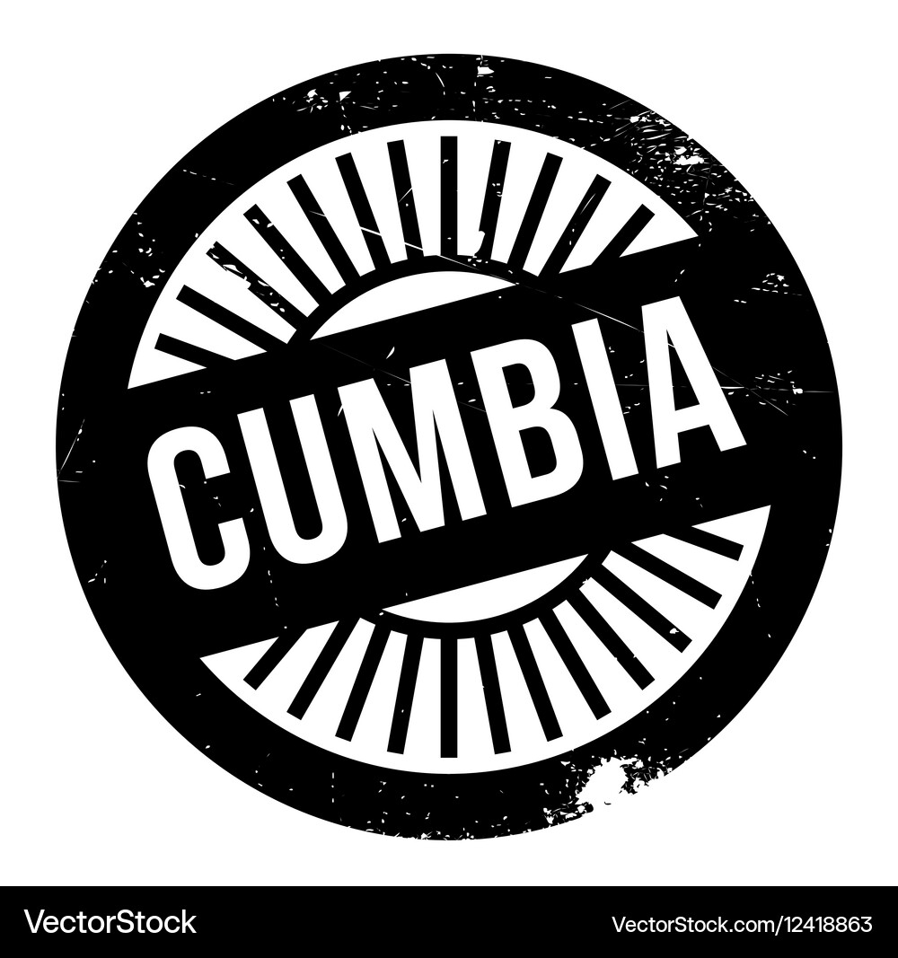 Famous dance style cumbia stamp Royalty Free Vector Image