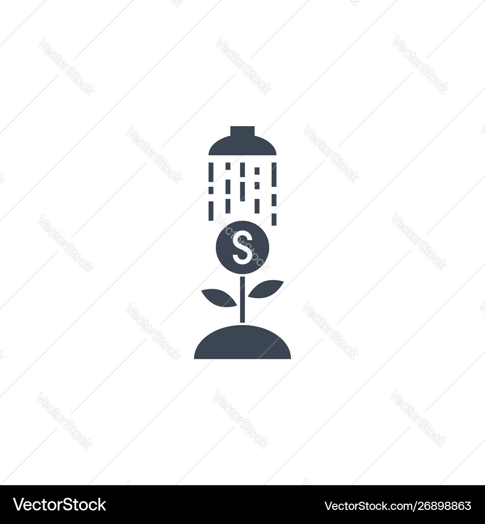 Growth income related glyph icon Royalty Free Vector Image