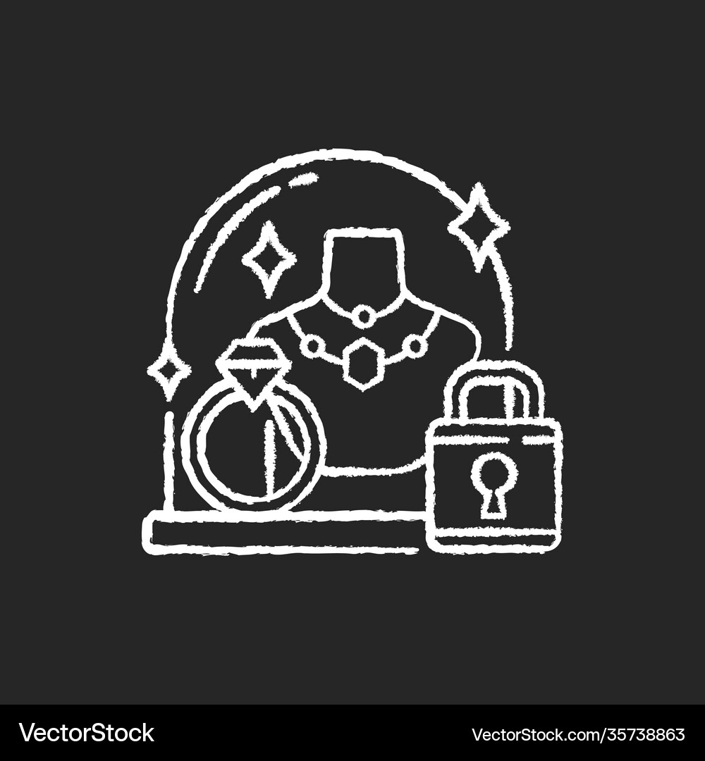 Pledge safety chalk white icon on black background