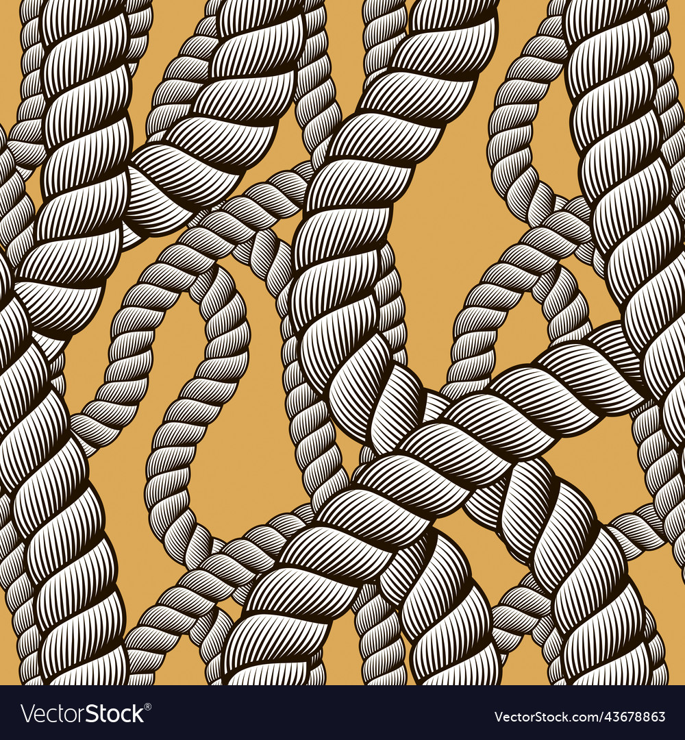 Rope seamless pattern trendy wallpaper background Vector Image