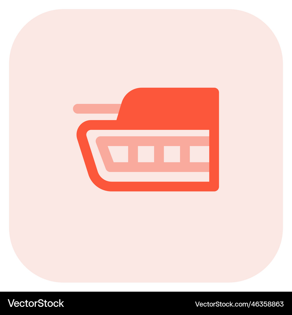 Suspension railway vehicle suspended from fixed Vector Image